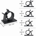 30 Pcs Black Clips Self Adhesive Backed Nylon Wire Adjustable Cable ...