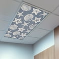 1 Pack Blue Coastal Fluorescent Light Covers for Ceiling Lights ...