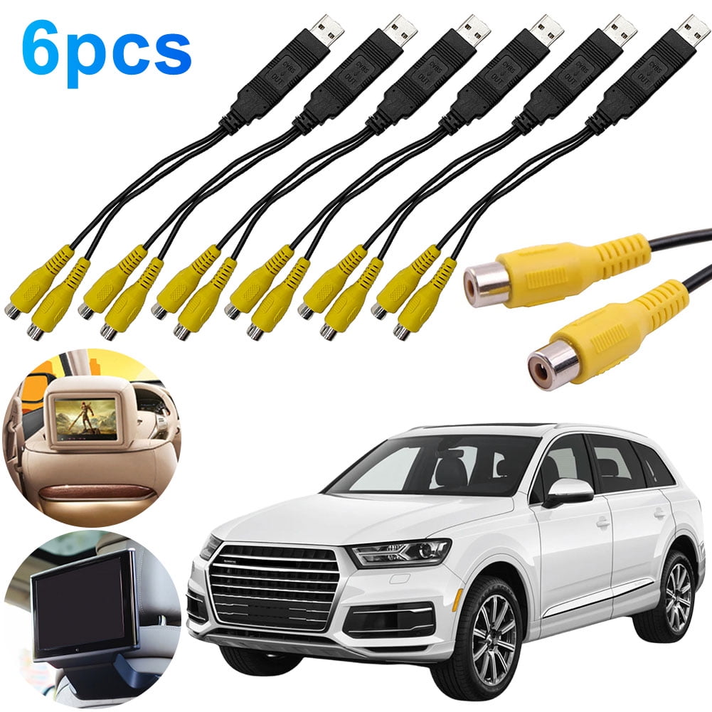 USB A CVBS RCA Video Cable 2 CVBS USB A RCA Cable Car Radio Accesorios ...