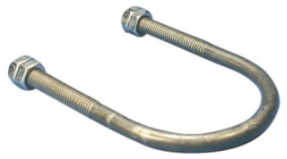 nVent 150M0200S4, U-Bolt, 150M U-Bolt, 2In Pipe, 2.375In Od, 3/8In Rod ...