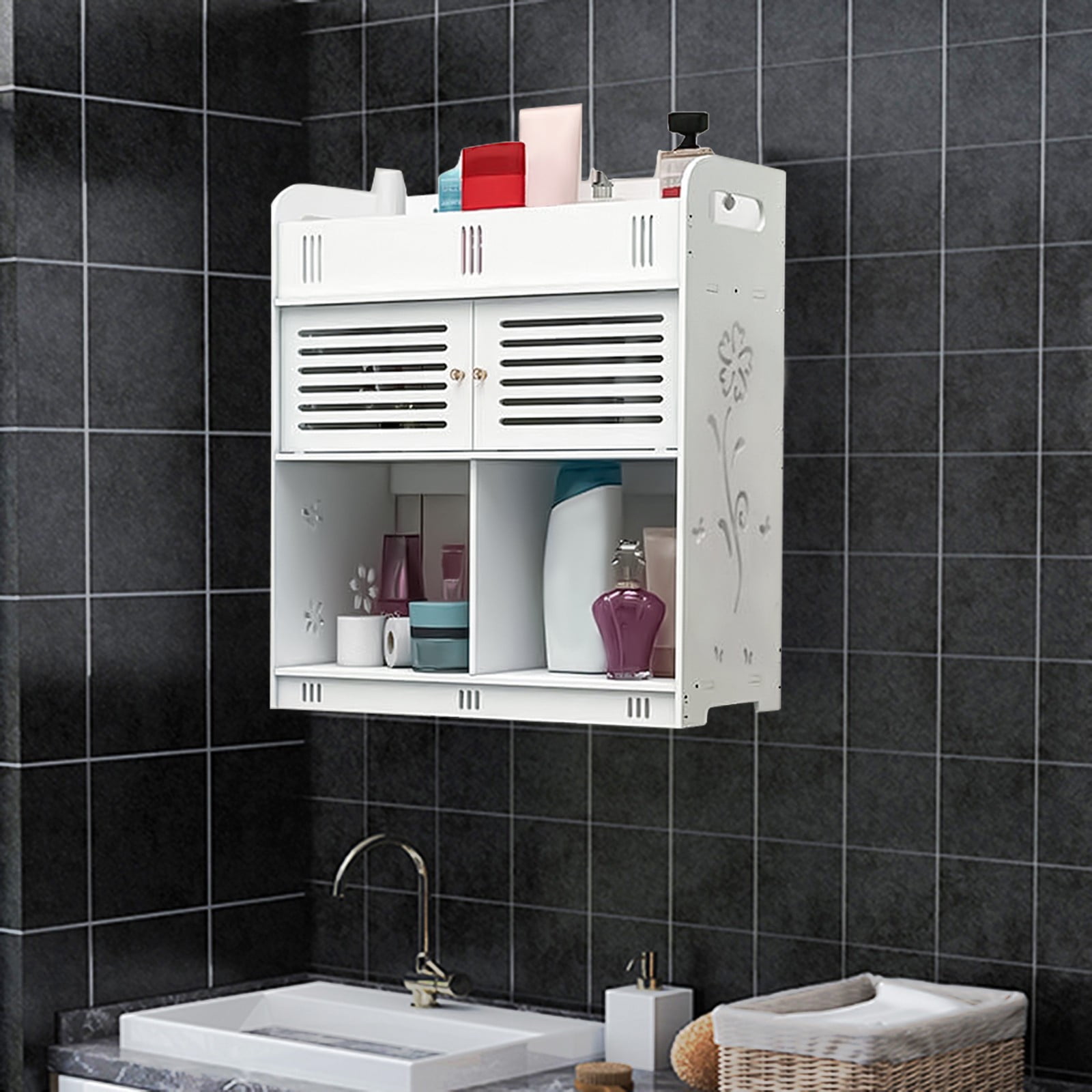 Click here for Tingxian Bathroom Cabinet Wall Mounted With Doors... prices