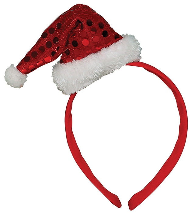 Dyno 0409360-1AC Mini Sequined Santa Hat Christmas Headband - Walmart.com