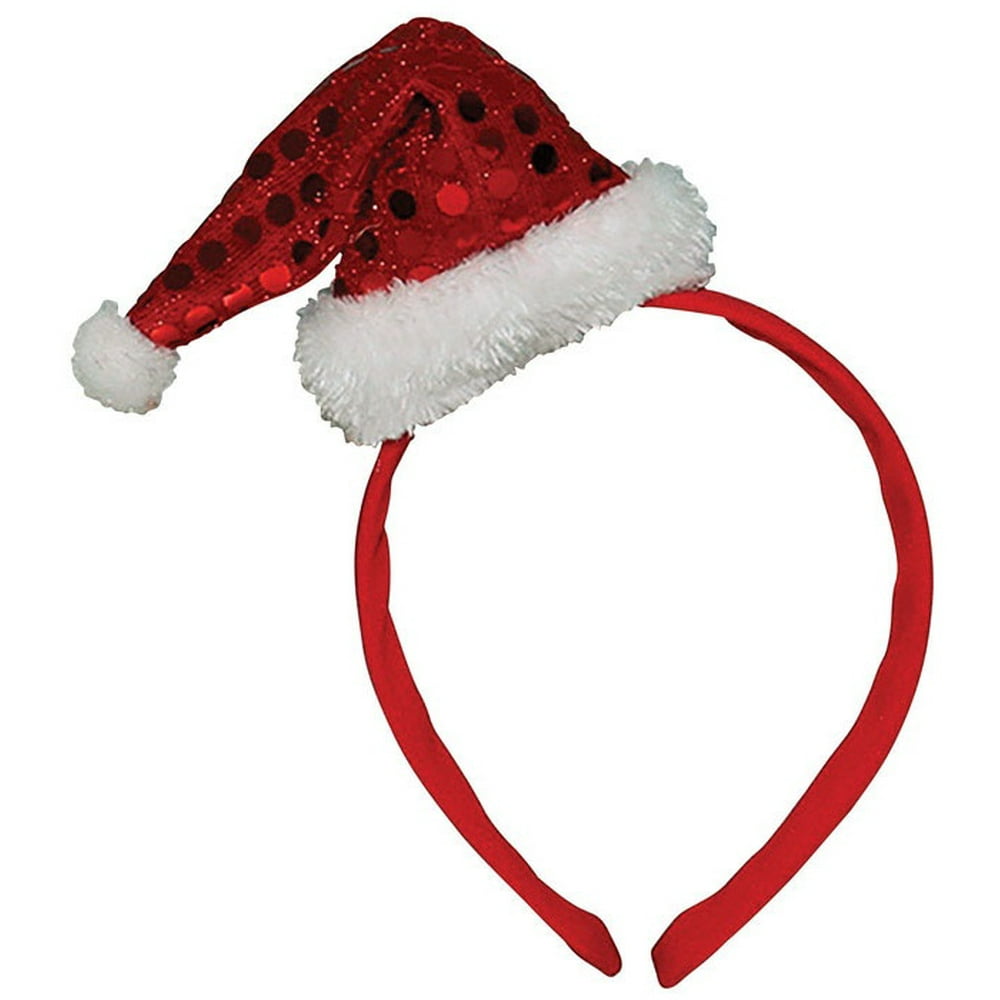 Dyno 0409360-1AC Mini Sequined Santa Hat Christmas Headband - Walmart ...
