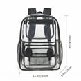 Clear PVC Backpack Transparent Large Capacity Daypack with Front Pocket ...