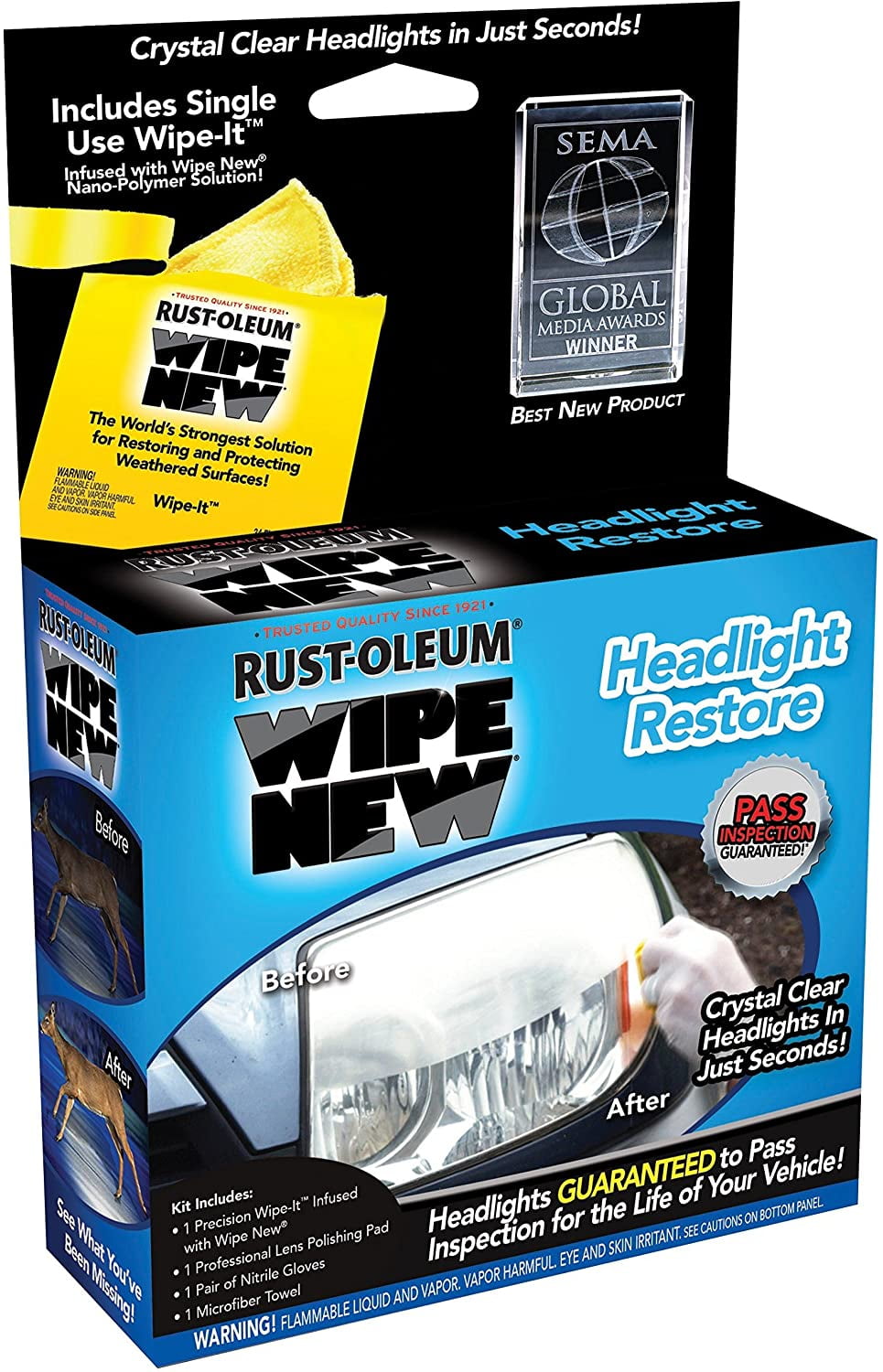 Easy to Use UV Protection Headlight Cleaner and Restorer Kit - Walmart.com