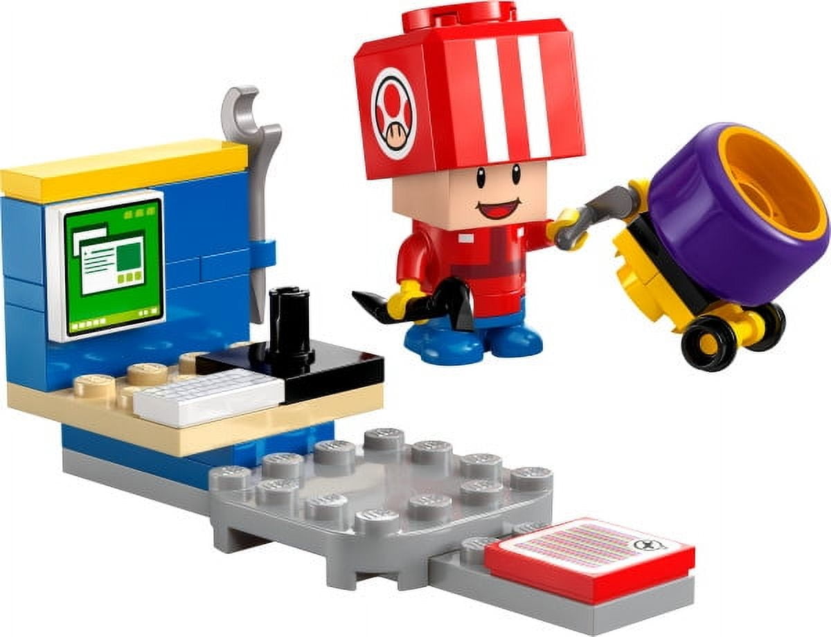 LEGO Super Mario Kart - Toad (Pit Crew) Building Toy - Includes a Toad ...
