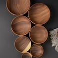 Japanese Style Wooden Rice Bowl Wood Noodle Bowl Wood Fruits Salad Bowl ...