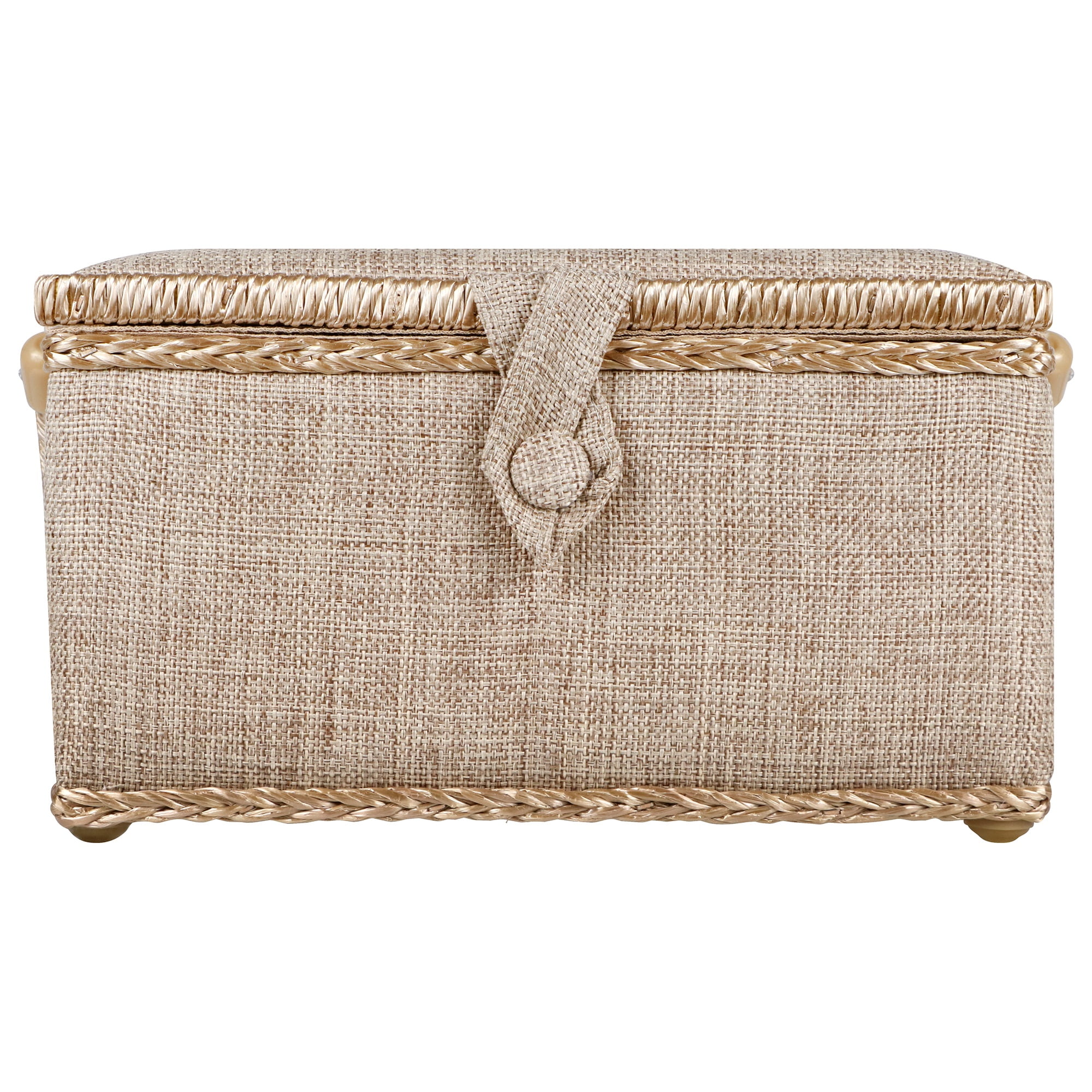 SINGER Large Sewing Basket-Natural Linen - Walmart.com