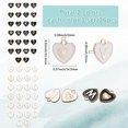2 Sets 2 Colors Alloy Enamel Pendants Golden Heart with Letter A~Z ...