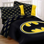 Batman Glowing Bat Symbol Microfiber Twin Reversible Bedding Comforter ...