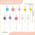 1Set 50Pcs 10 Colors Handmade Polymer Clay Flower Iron Head Pins ...