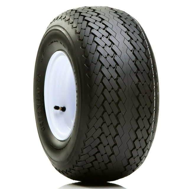 Greenball Greensaver Sawtooth 18X8.50-8 Golf Cart Tire on 8x7 White, 4 ...