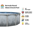 Lake Effect Pools 12' x 48" Round Bermuda Galvanized Painted Steel ...
