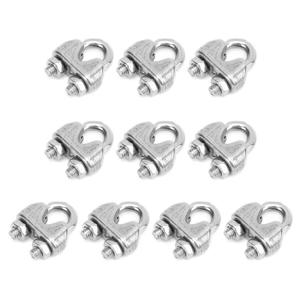 Wire Rope Cable Clip, U Bolt Saddle Fastener Wire Rope Clamps with 10 X ...
