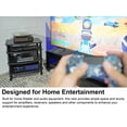 Rockville FLX BLACK Adjustable Height 4 Shelf Home Theater A/V Audio ...