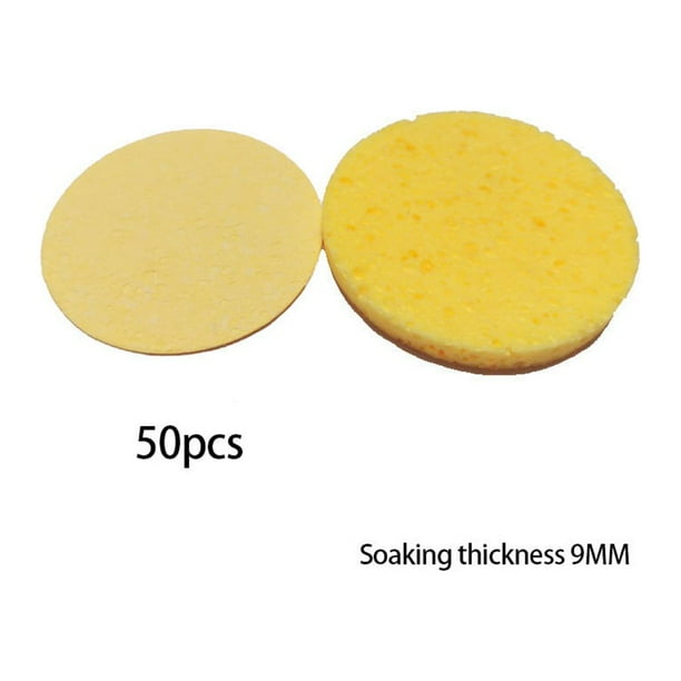 50 Pieces Soft Facial Cleaning Sponge Skin Pad Face Washing Compressed ...