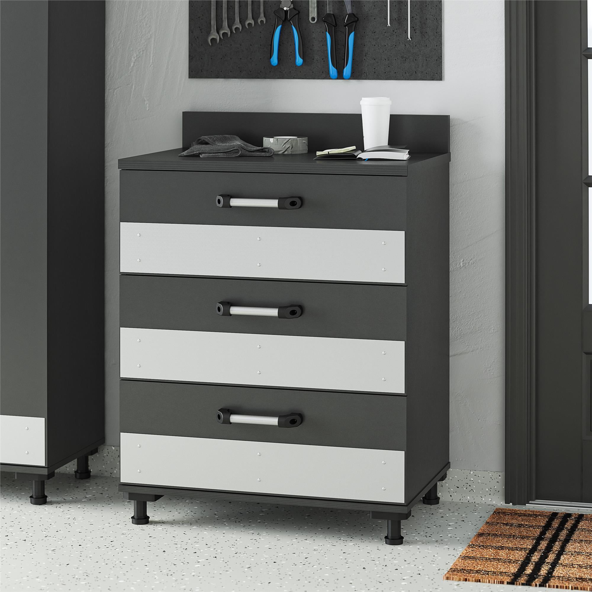Systembuild Evolution Boss 3 Drawer Storage Cabinet, Gray - Walmart.com