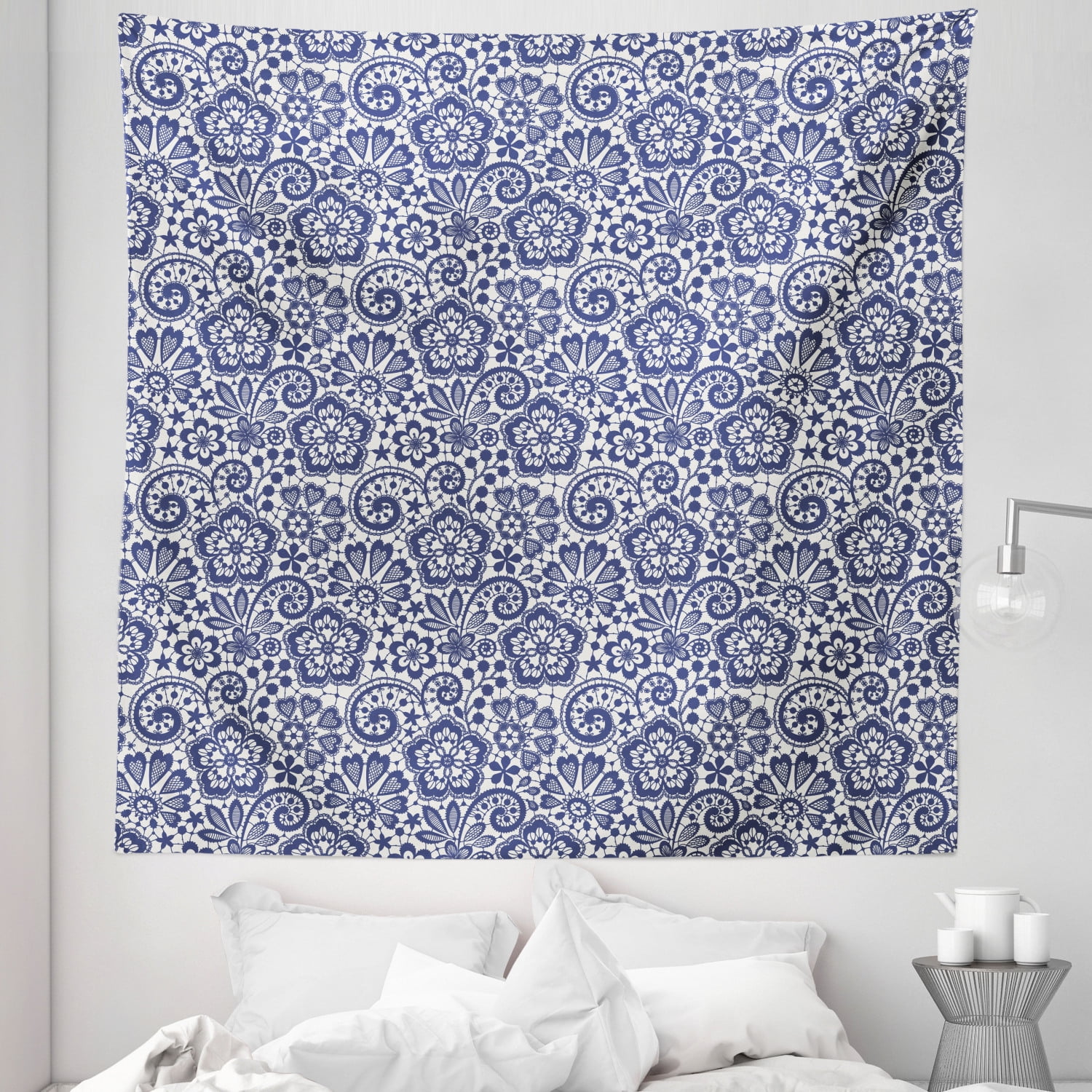 Victorian Tapestry, Lace Style Pattern with Graphic Needlecraft Motifs ...