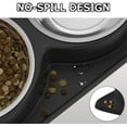 JOYFAST Pet Dog Water and Food Bowls Stainless Steel Dog Bowls Set with Non-Skid Mat - No Spill ...