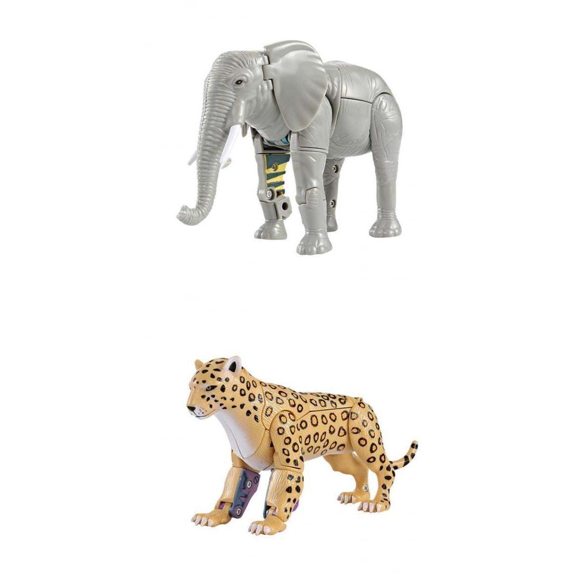 2x Realistic Transformer Animal Figures Elephant Robot Toy for Kids ...
