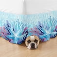 Blue Red Gradient Starfish Coral Bed Skirt Bed Skirts King Size 16 Inch ...