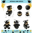 DolliBu Sitting Black Bear Graduation Plush Toy - Soft Graduation ...
