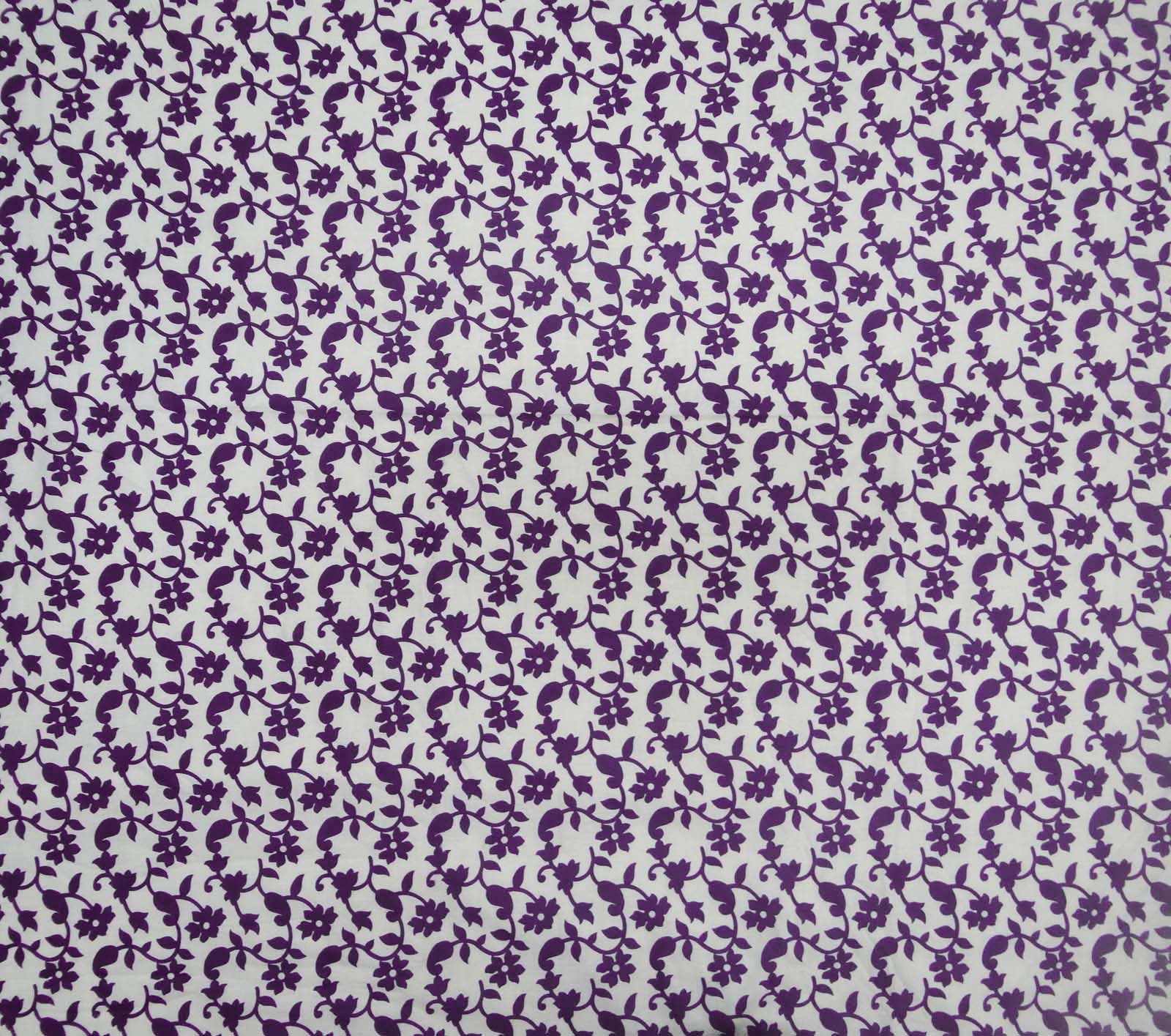 Dress Making Designer White Floral Printed Cotton Fabric Sewing ...