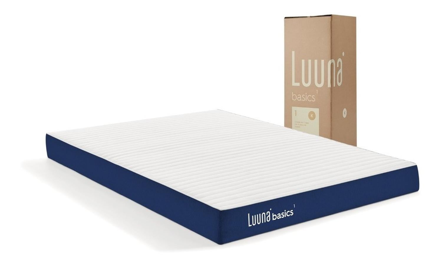 Colchón En Caja Luuna Basics 1 100% Espuma, King Size azul marino ...