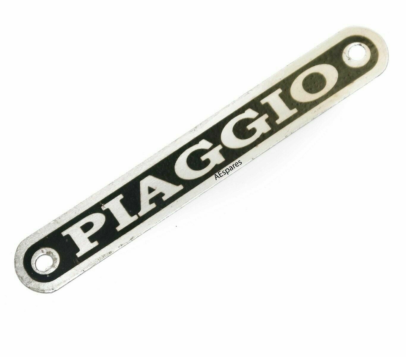 Piaggio Seat Badge Monogram Black Silver for Vespa Piaggio Scooter ...