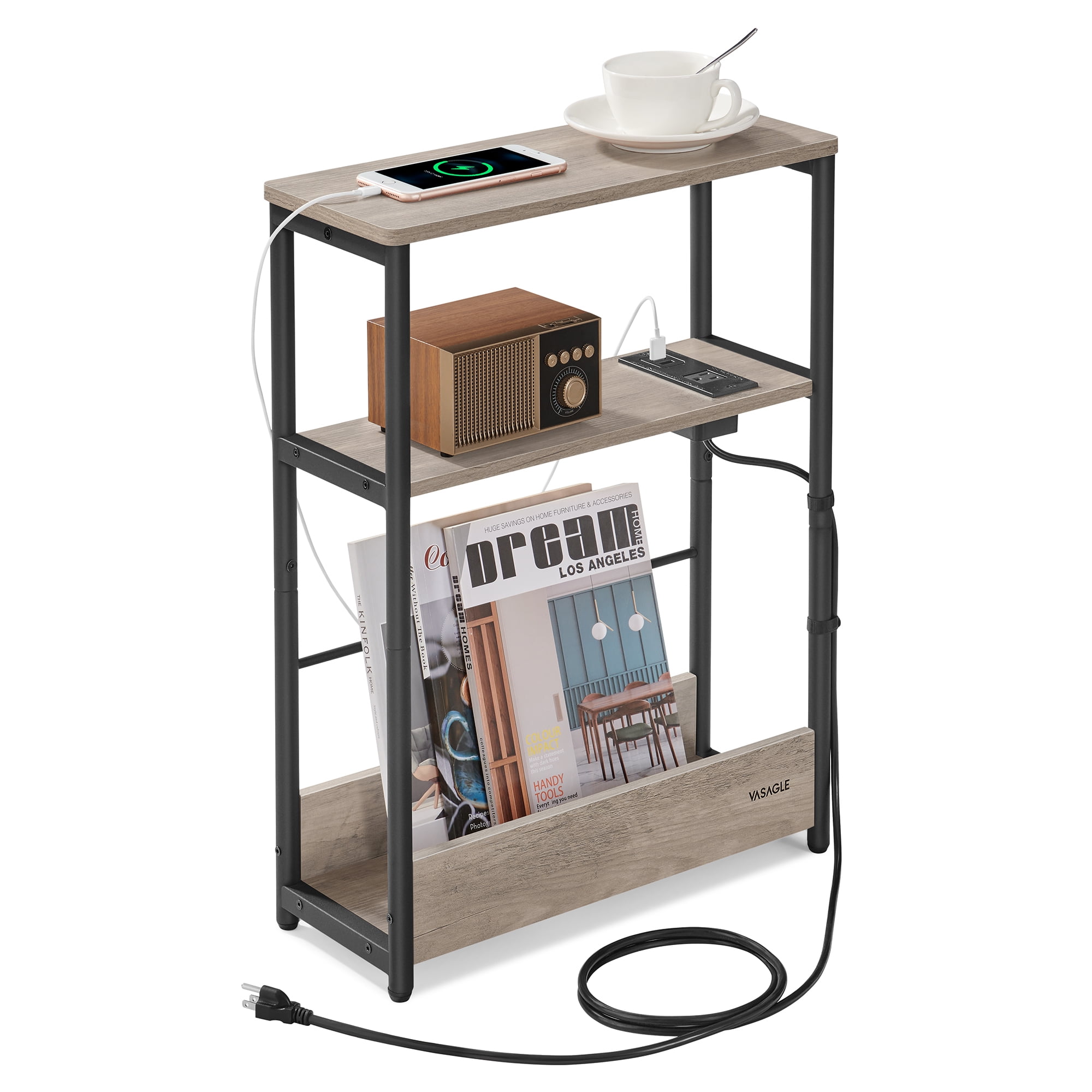 Click here for Vasagle Side Table With Charging Station  Narrow E... prices