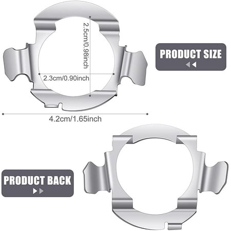 8 Pieces H7 Adapter Holders H7 Retainers Clik Socket Base Stainless ...