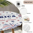 Independence Day Round Fitted Tablecloth with Elastic Edge America ...