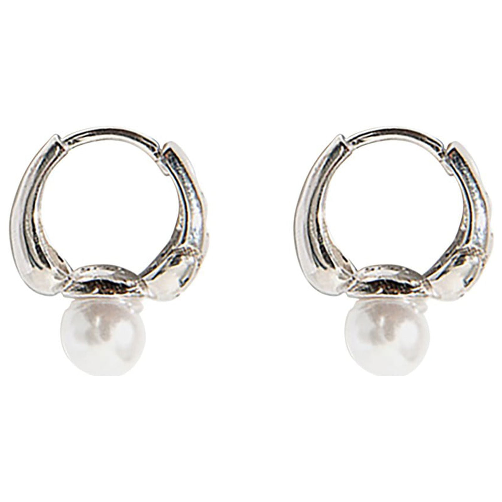 Click here for Mklekyypearl Earrings Pearl Gold Rhinestone Ear Cl... prices