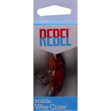 Rebel Middle Wee Craw Crankbait Stream Crawfish 1 11/16" 3/16 oz ...