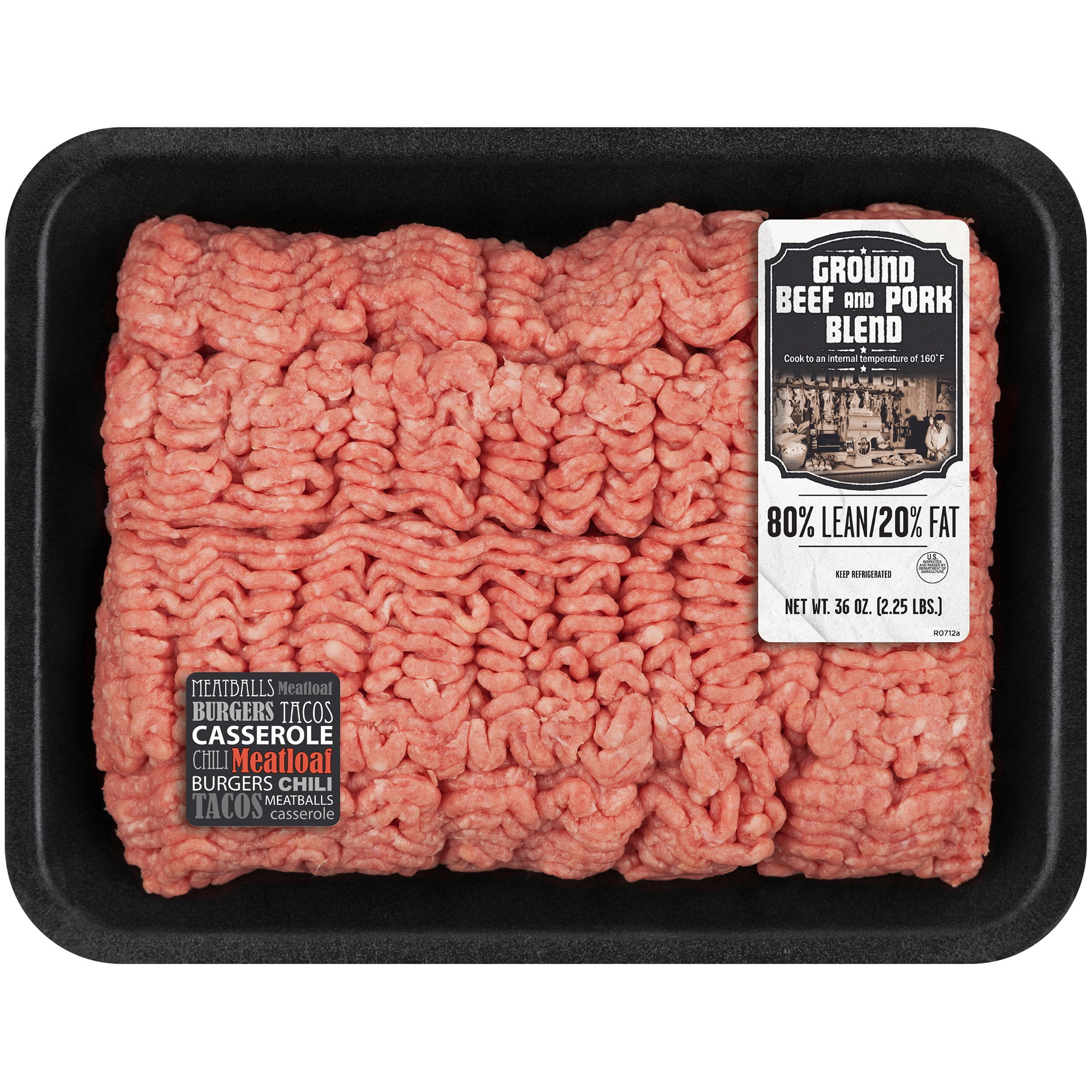 80% Lean/20% Fat Ground Beef and Pork Tray, 2.25 lb – Walmart Inventory ...