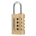 Brinks Solid Brass 30mm Resettable Combination Padlock with 1 3/16 in ...