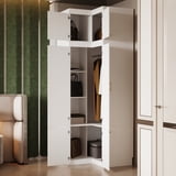 Timechee 93.9"H/74.2"H Armoires Wardrobe Closet Cabinet Hanging Drawers ...