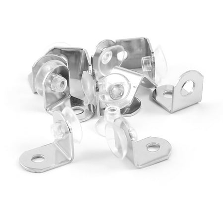 10 Pcs Metal Right Angle Suction Cup Bracket Glass Shelf Support ...