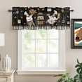 Black Kitchen Baker Valances for Windows Farmhouse Kitchen Curtains ...