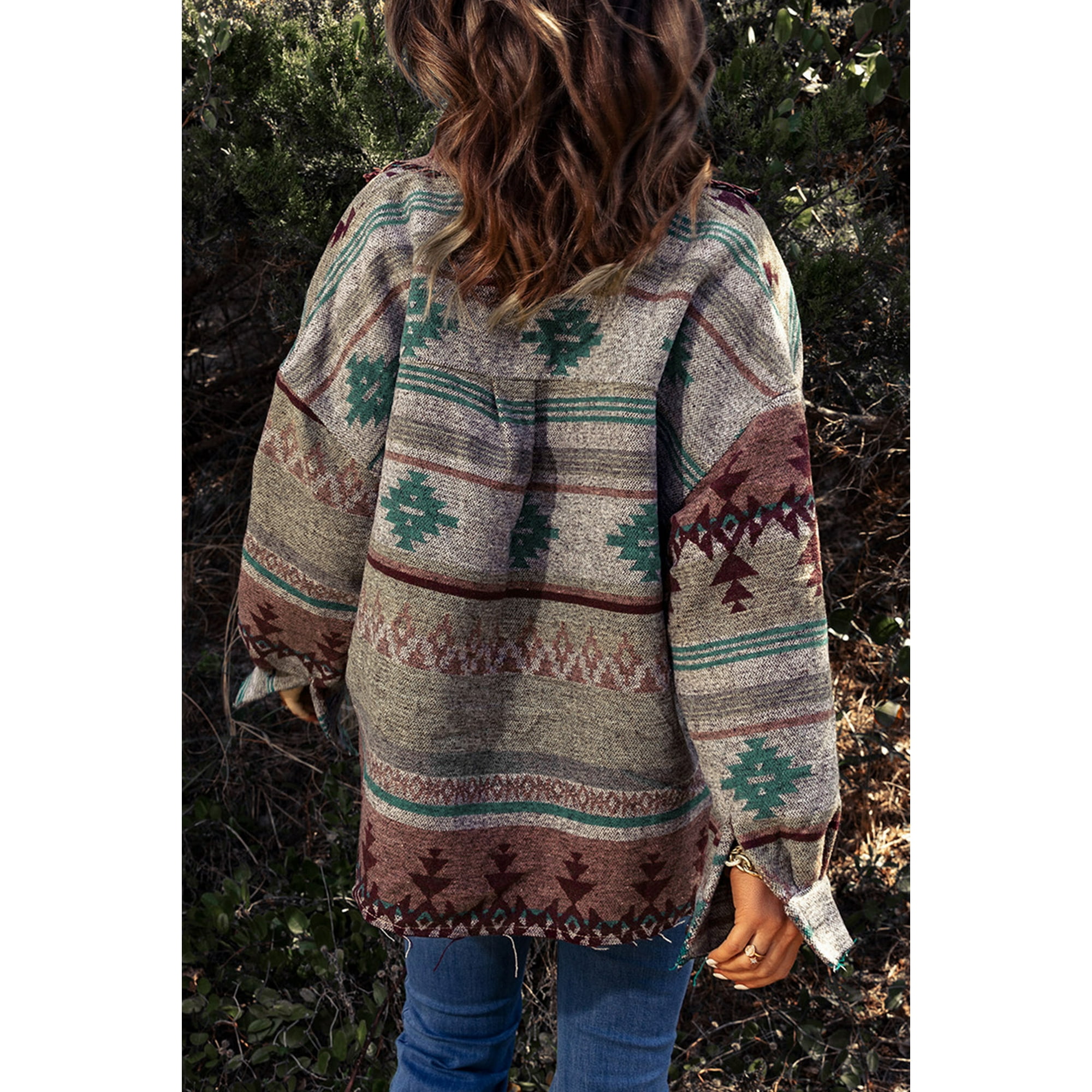 Click here for Poglip Womens Vintage Aztec Print Lapel Pocket But... prices