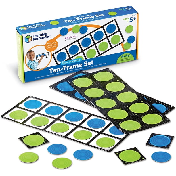 Recursos de aprendizaje Giant Magnetic Ten-Frame Set, Classroom Math ...