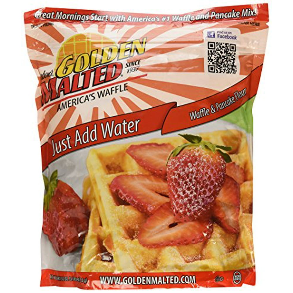 Carbon's Golden Malted Pancake & Waffle Flour Mix, Complete - "Just Add ...