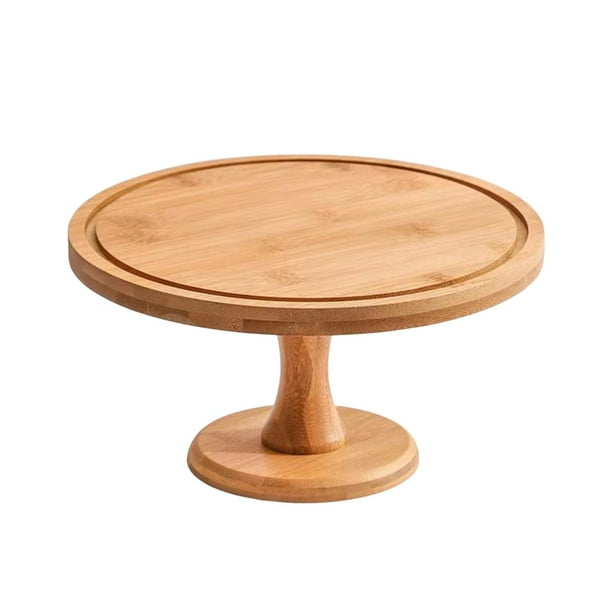 Bamboo Cake Stand Kitchen Server Tray Serving Platter Serving Tray Tea ...
