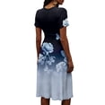 Dresses for Women, V-Neck Wrap Cocktail Dress, Short Sleeve Elastic ...