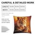 18"x18" Pillow Case Lioness Mom And The Cub Decorations Pillow Covers ...
