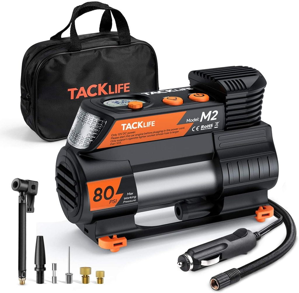 Tacklife M2 12V DC Digital Auto Tire Inflator, Orange - Walmart.com