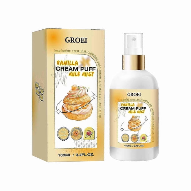 Vanilla Cream Puff Body Milk Mist,Vanilla Cream Puff Body and Hair Milk ...