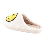 PacificPlex House Novelty Funny Adults Smiley Face Plush Slippers (9-10 ...
