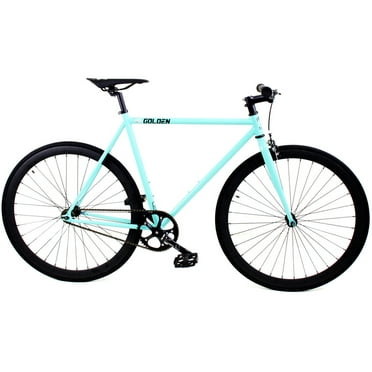 Golden Cycles Single Speed Fixed Gear Bike with Front & Rear Brakes ...