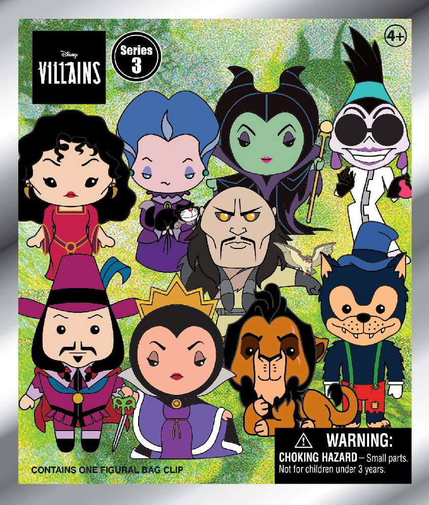 3D Figural Keyring Disney Villains Series 3 Mystery Pack - Walmart.com